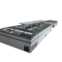 China Supermarket Chest Freezer With Static Cooling System And Sliding LOW-E Glass Door for sale