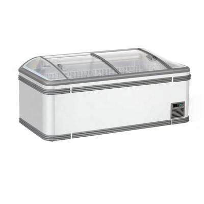 China Island Display Freezer With Auto Hot-Gas Defrost And Auto-Evaporation Water Tray for sale