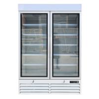 China Glass Door Merchandiser Refrigerator With Frameless Double-Glazed LOW-E Glass Door for sale