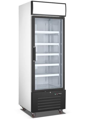 China Glass Door Merchandiser Refrigerator With Frameless Double-Glazed LOW-E Glass Door for sale
