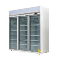 China 3 Glass Door Commercial Refrigerator With EBM Fan Motors For Low Energy Consumption for sale