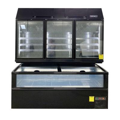 China Top Glass Door Freezer Dealer With External Steel Support And Internal 3pcs Adjustable Shelves for sale