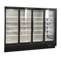 China Convenience Store Beverage Coolers With Frameless Double Glazed Anti-Fog Glass Doors for sale