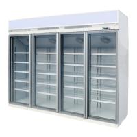 China Commercial Glass Door Refrigerator Freezer Combo With 4doors for sale