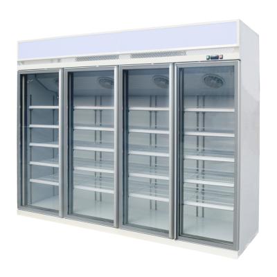 China Commercial Glass Door Refrigerator Freezer Combo With 4doors for sale