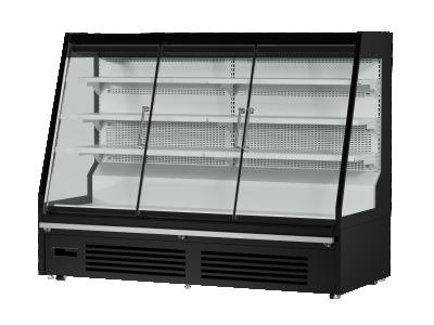 China SEMI-VERTICAL GLASS DOOR DISPLAY CABINETS for sale