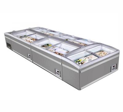 China Full Baskets Dividers Cooler Fridge With Sliding Glass Doors for sale