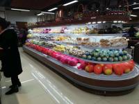 China 4 Side Round Refrigerated Island Merchandiser With Dixell Digital Temperature Controller for sale