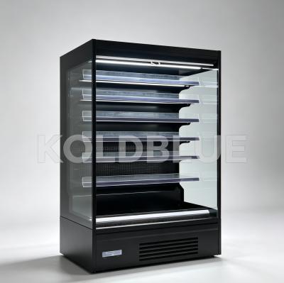 China R290 Plug In Open Display Fridge With LED Lighting and 5PCS Adjustable Shelves for sale