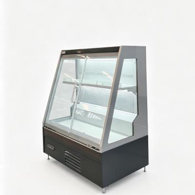 China Commercial Semi-height Multidecks Chiller With Glazed Anti-Fog Glass Door for sale