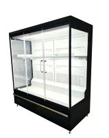 China Vertical Anti-fog Double Glazed Glass Door Multidecks Chiller With 5 Adjustable Shelving for sale