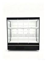 China Vertical Anti-fog Double Glazed Glass Door Multidecks Chiller With 5 Adjustable Shelving for sale