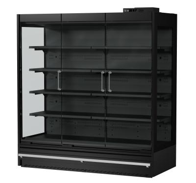 China Remote Glass Door Multideck Cooler Eco Friendly with LED Light and Panoramic Endpanel for sale