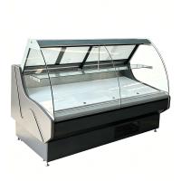 China Panoramic Lift-Up Glass Display Counter With Built-In Storage Cabinet for sale
