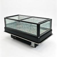 China Ultra-High Glass Window Island Freezer With Chiller & Freezer Convertible for sale