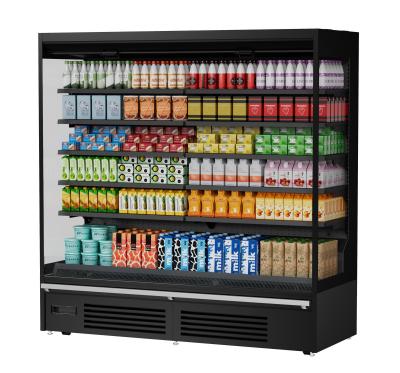 China Self-contained Plug-in Open Multideck Cooler Commercial Refrigerated Display Cabinet with LED Light for sale