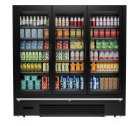 China Plug-in Upright Triple Glass Door Multideck Freezer Commercial Display Cabinet Self-contained with R290 Gas for sale