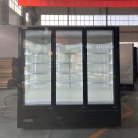 China Plug-in Upright Triple Glass Door Multideck Freezer Commercial Display Cabinet Self-contained with R290 Gas for sale