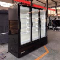 China Plug-in Upright Triple Glass Door Multideck Freezer Commercial Display Cabinet Self-contained with R290 Gas for sale