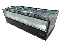 China Large Capacity Static Cooling Island Freezer With Combinative End Cabinet for sale