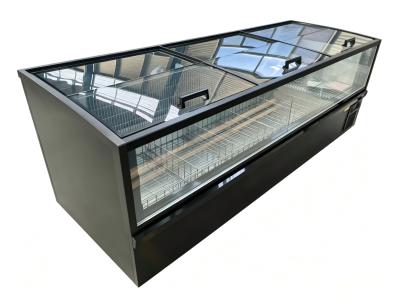 China Large Capacity Static Cooling Island Freezer With Combinative End Cabinet for sale