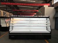 China Plug-in Semi Vertical Open Multideck Cooler Commercial Refrigerated Display Showcase with Adjustable Shelves for sale