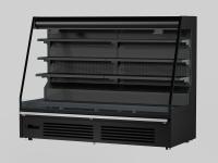 China Plug-in Semi Vertical Open Multideck Cooler Commercial Refrigerated Display Showcase with Adjustable Shelves for sale