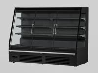 China Plug-in Semi Vertical Glass Door Multideck Chiller Commercial Refrigerated Display Cabinet with LED light for sale