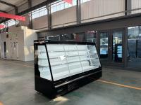China Plug-in Semi Vertical Glass Door Multideck Chiller Commercial Refrigerated Display Cabinet with LED light for sale