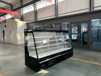 China Plug-in Semi Vertical Glass Door Multideck Chiller Commercial Refrigerated Display Cabinet with LED light for sale