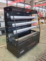 China Compact Semi Vertical Open Multideck Cooler Plug-in Commercial Refrigerated Display Cabinet with R290 Gas for sale
