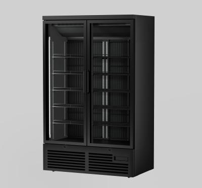 China Upright Multideck Glass Door Refrigerator Commercial Display Fridge and Freezer with LED light for sale
