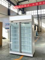 China Plug-in Deep Capacity Upright Glass Door Refrigerator Commercial Display Chiller & Freezer for sale