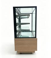 China Upright Ventilated Triple Glazed Anti-Fog Dessert Chiller With 2/3 Shelf Options for sale