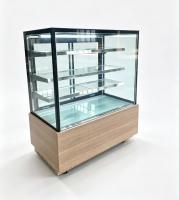 China Upright Ventilated Triple Glazed Anti-Fog Dessert Chiller With 2/3 Shelf Options for sale