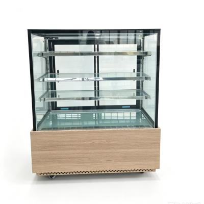 China Upright Ventilated Triple Glazed Anti-Fog Dessert Chiller With 2/3 Shelf Options for sale