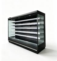China Large Capacity Open Multidecks Chiller For Supermarket  With Panoramic Endpanels for sale