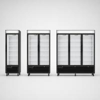 China Plug In Upright Glass Door Refrigerator Freezer Commercial Display Merchandiser With Adjustable Shelves for sale