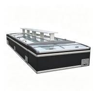 China Flat-Top Up-Down Sliding Door Freezer With Low-E Glass Doors for sale