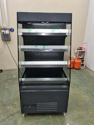 China Compact Size Supermarket Supplies R290 Beverage Frost Free Air Curtain LED Light Commercial Refrigerator for sale