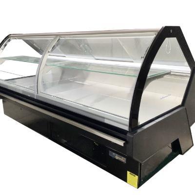 China Curved Glass Serve-Over Counter THEA C P  for Butcher & Supermarket for sale