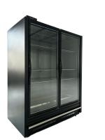 China Commercial Vertical Chiller Dual‑LED Lighting Large Loading Anti‑Fog Glass Doors for sale