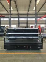 China Semi Vertical Multideck Refrigerated Display Case Open Front Self Service Chiller with Defrost Heater for sale