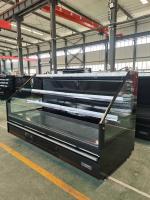 China Semi Vertical Multideck Refrigerated Display Case Open Front Self Service Chiller with Defrost Heater for sale