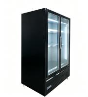 China Upright Glass‑Door Commercial Freezer R290 Triple‑Glazed Anti‑Fog Glass Vertical LED for sale