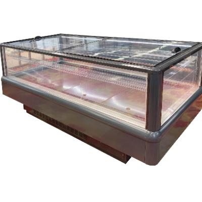 China Dual-Mode Chiller & Freezer Island Cabinet, Ultra-High-Glass Ice Cream Display Showcase VISION P for sale