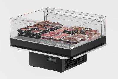 China Four Sided Transparent Island Promotion Chiller Plug In Commercial Display Cooler R290 for sale