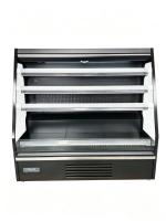 China Commercial Open Display Chiller Night Blinds Adjustable Shelves Panoramic Endpanel for sale