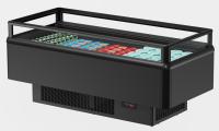 China Plug In Open Top Island Freezer Chiller Switchable Dual Temperature Display Case LED Lights R290 for sale