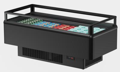 China Plug In Open Top Island Freezer Chiller Switchable Dual Temperature Display Case LED Lights R290 for sale